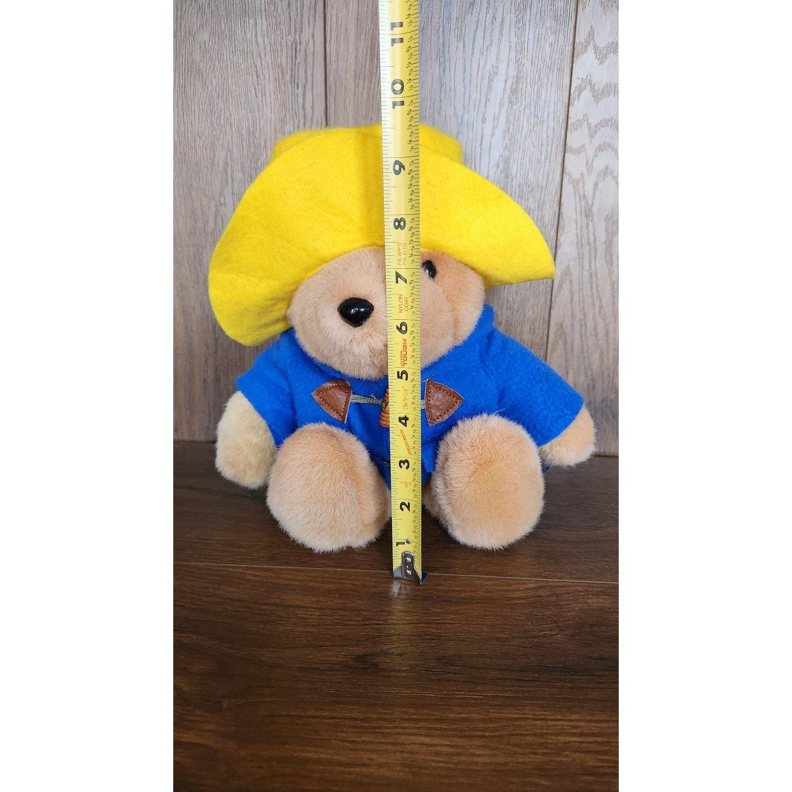 Vintage Paddington Bear Soft Toy Teddy Plush Blue Duffel Coat Yellow ...