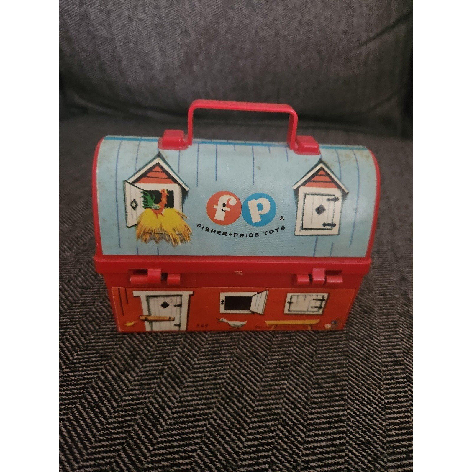 Vintage Fisher Price Toys Lunchbox 1962 Red Barn Farm Lunch Box - Etsy