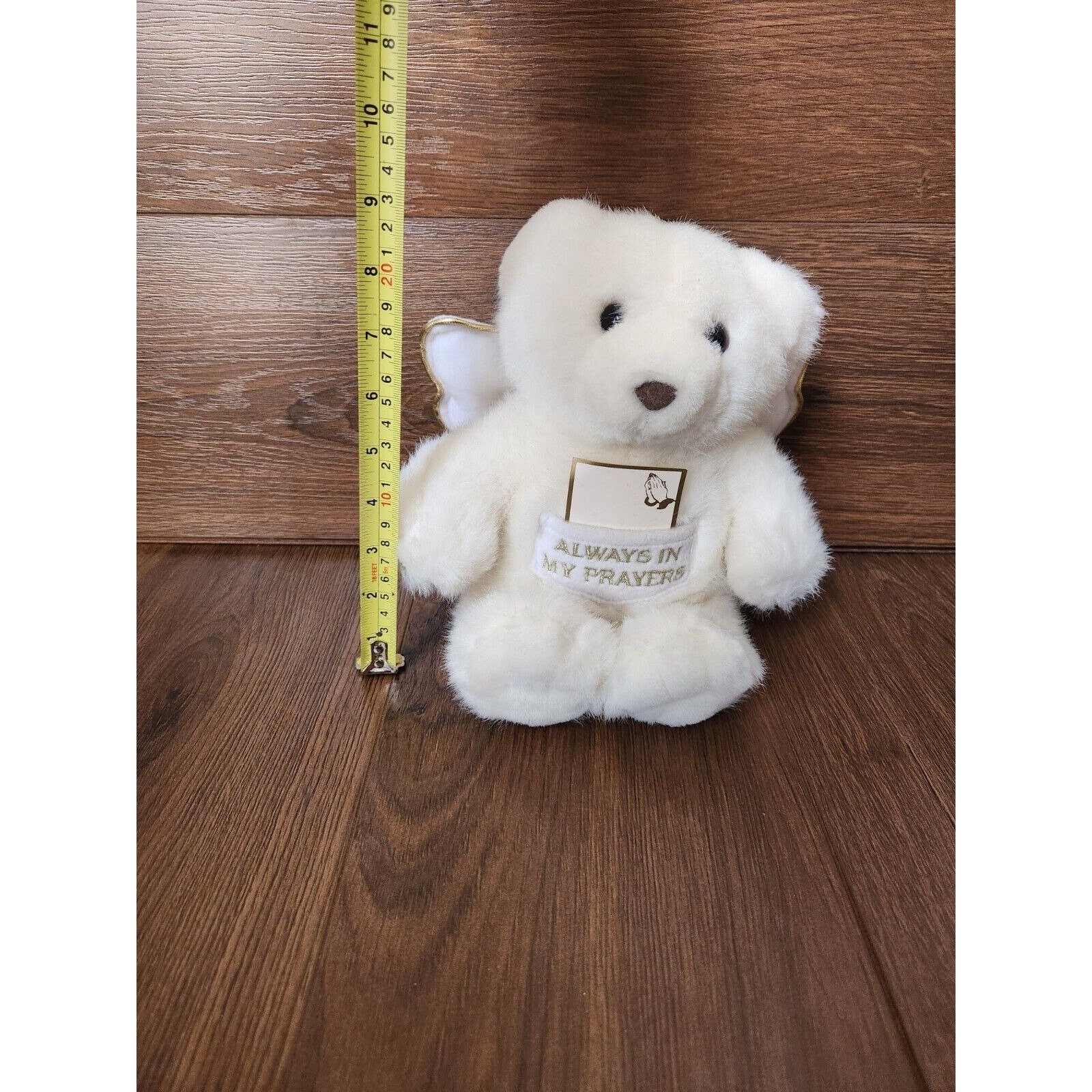 Commonwealth White Teddy Bear Angel Wings Soft Plush Always in My ...