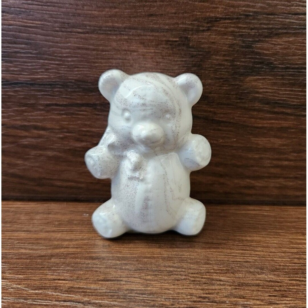 Vintage Mt. St. Helens Ashware White Ash Bear Figurine - Etsy
