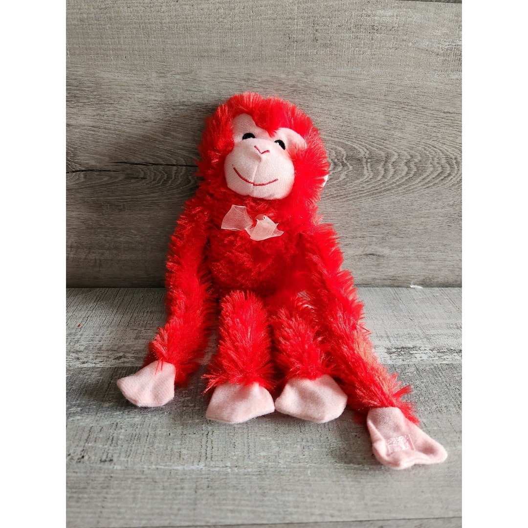 Red Monkey Plush Stuffed Animal - Etsy