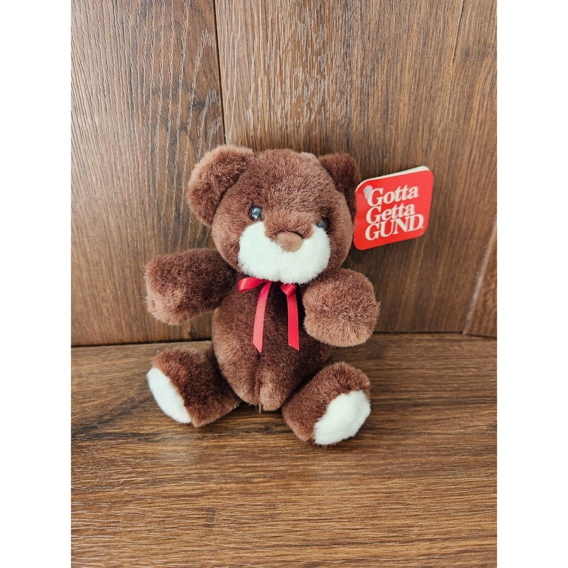 Gotta Getta GUND Gang Bears #2205 Brown Bear With Red Ribbon - Etsy