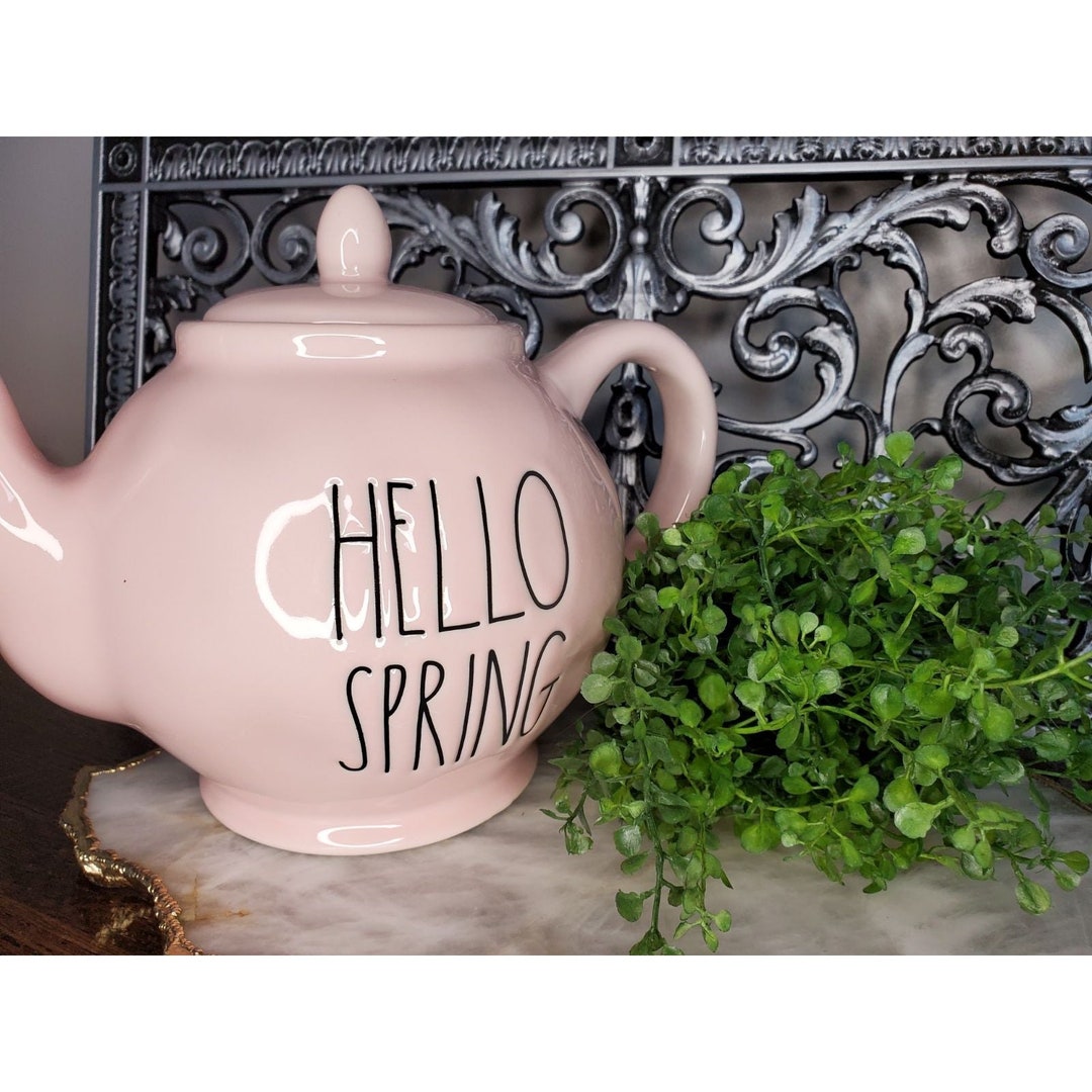 Rae Dunn Pink Teapot Hello Spring Tea Pot New 2020 - Etsy