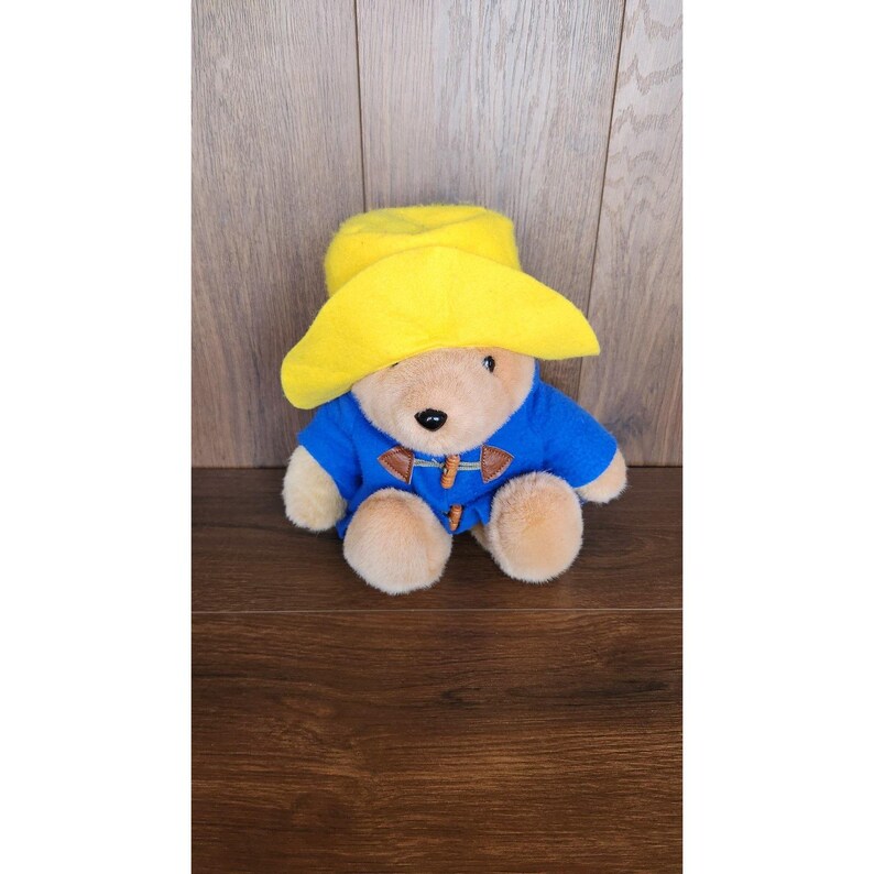 Vintage Paddington Bear Soft Toy Teddy Plush Blue Duffel Coat Yellow ...
