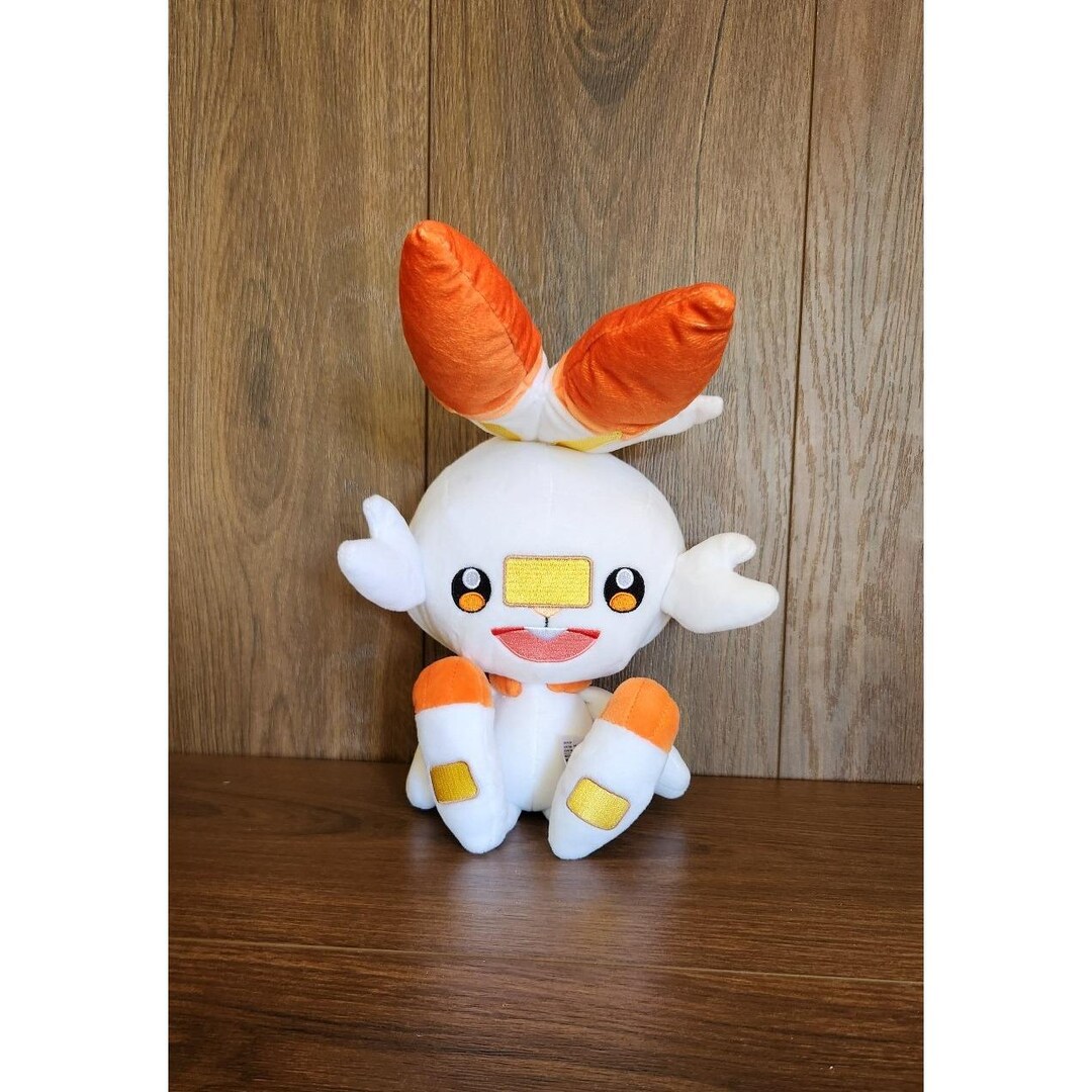 Nintendo Pokemon Scorbunny Fire Type Bunny 10" Plush Stuffed Animal - Etsy