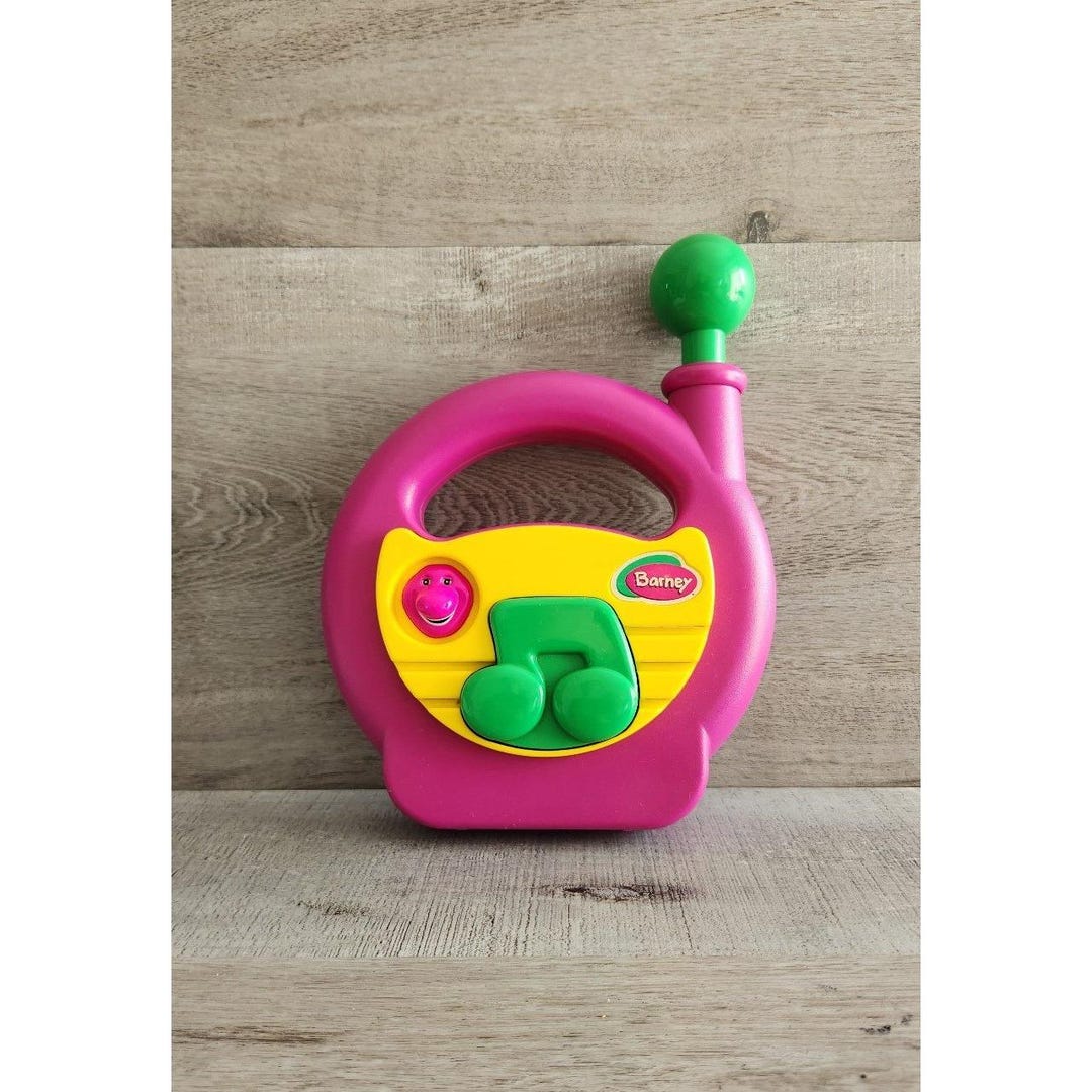 Vintage 1998 Playskool Rockin Radio Barney the Dinosaur Version Musical ...