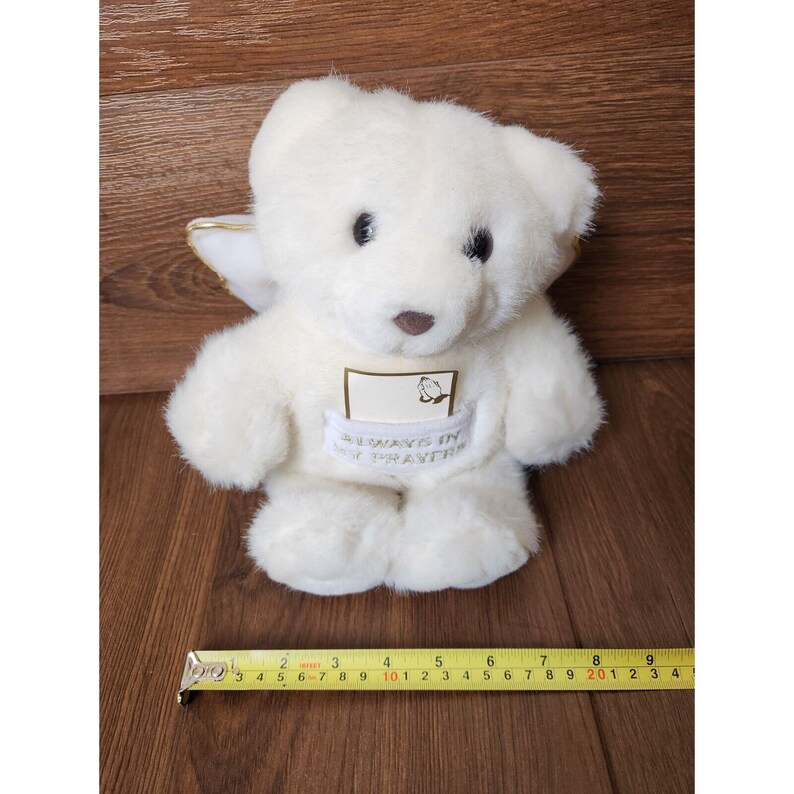 Commonwealth White Teddy Bear Angel Wings Soft Plush Always in My ...