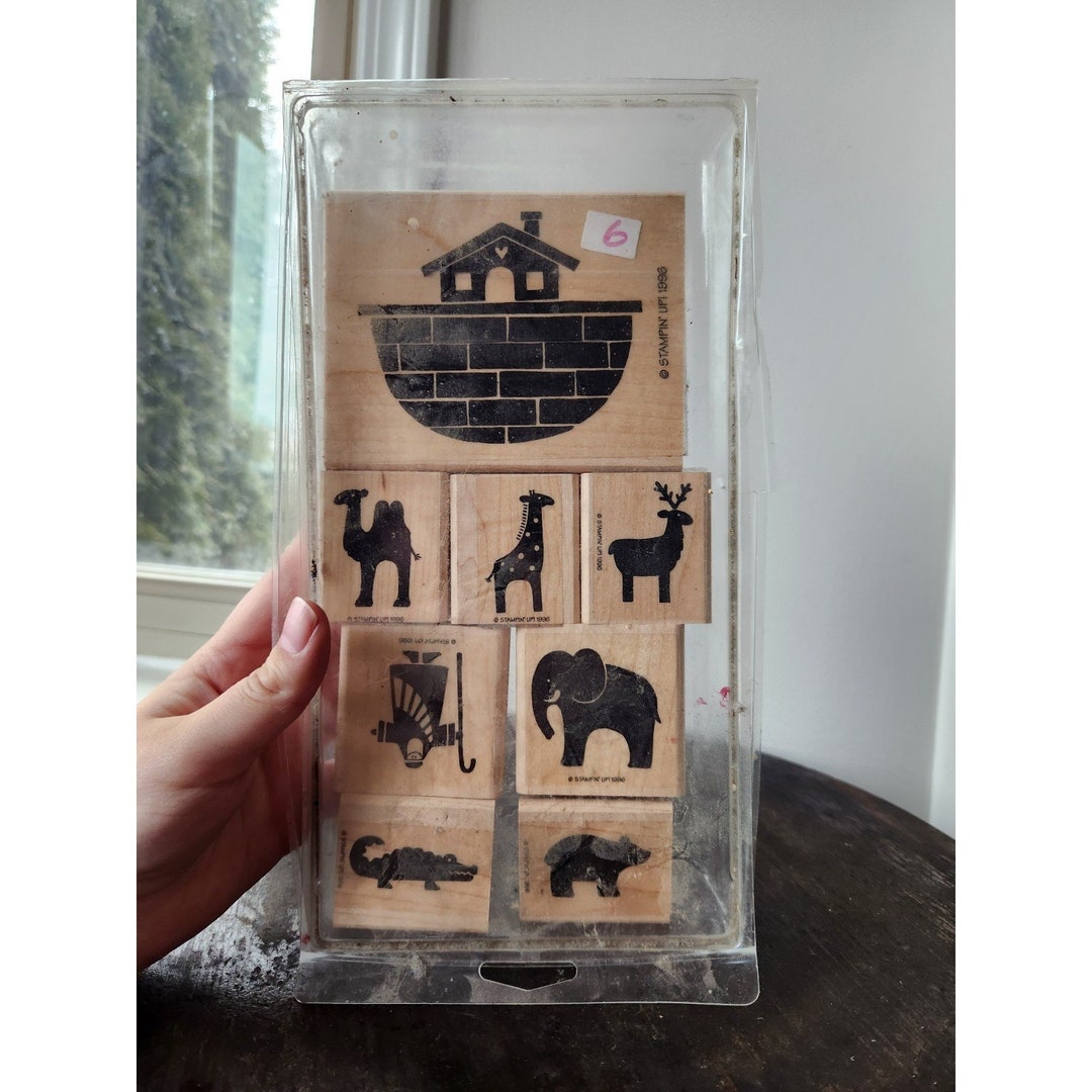 Stampin Up! Noah's Arc Christian Set of 8 Stamps 1996 Vintage - Etsy