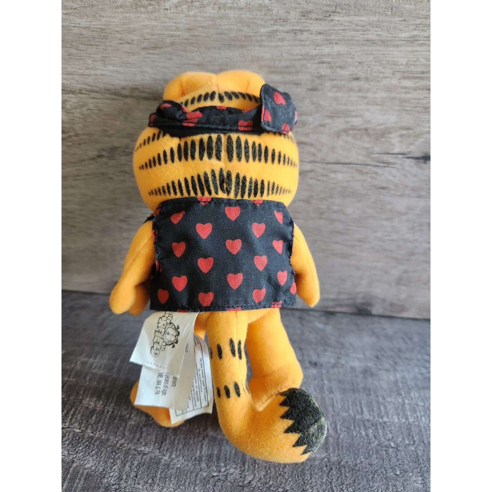 Valentine's Day Garfield Plush Black and Red Heart Vest - Etsy