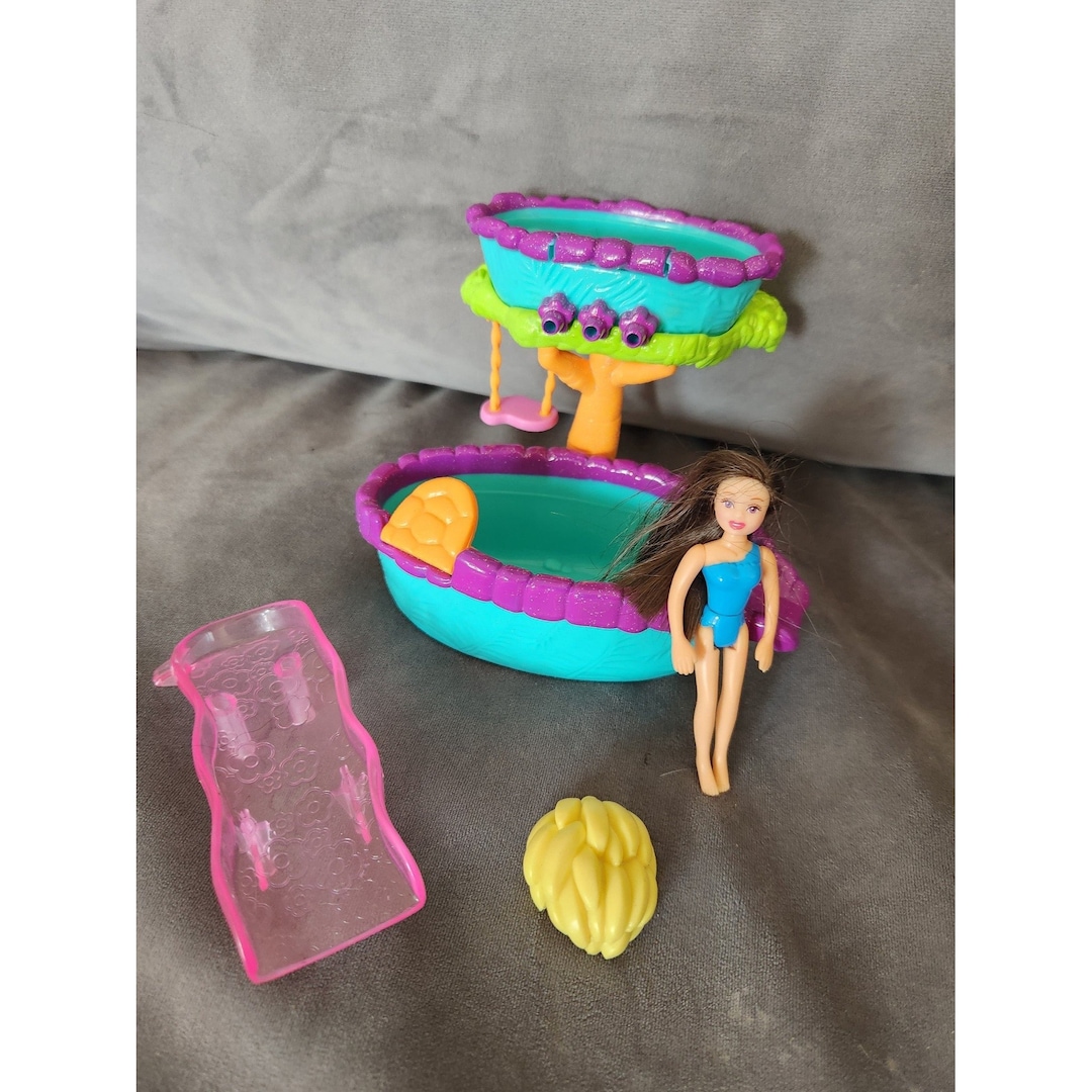Polly Pocket Fountain Falls Double Decker Hot Tub With Accessories - Etsy