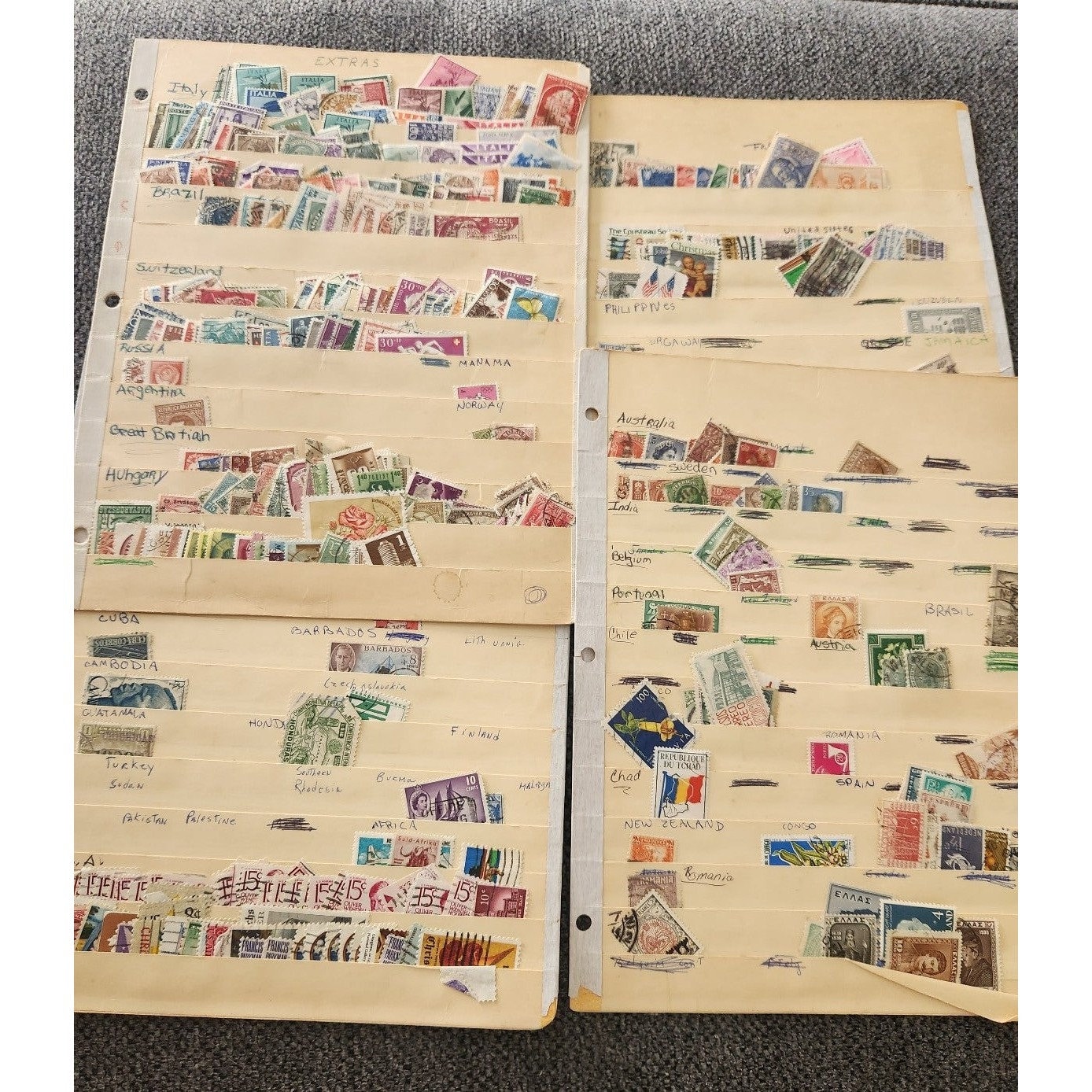 Stamps From Around the World- Postage Stamp Personal Collection - Etsy UK