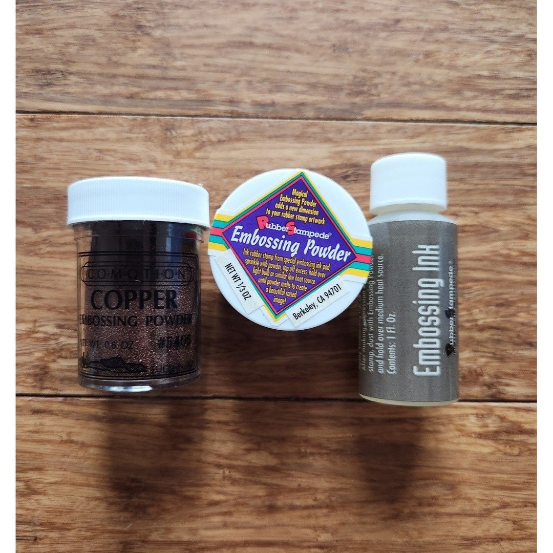 Rubber Stamp Embossing Powder and Ink Set - Etsy