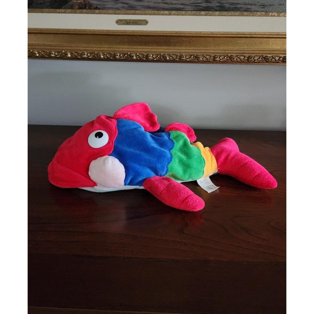 Fiesta Gus Colorful Fish 14" Plush Bean Soft Relaxed Stuffed Animal Toy ...