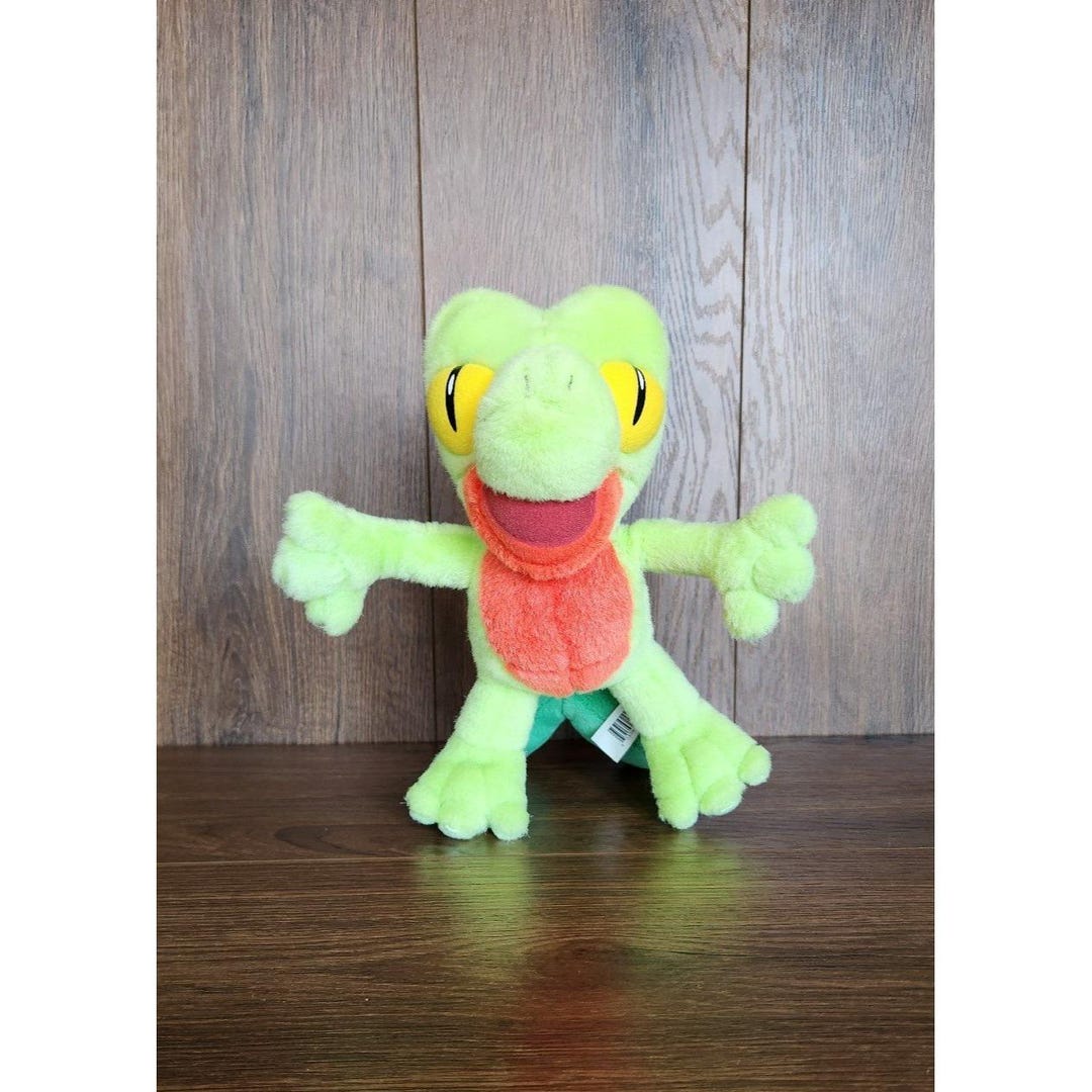 Treecko Pokemon Plush Grass Green 2004 Hasbro 60826/60796 Stuffed ...