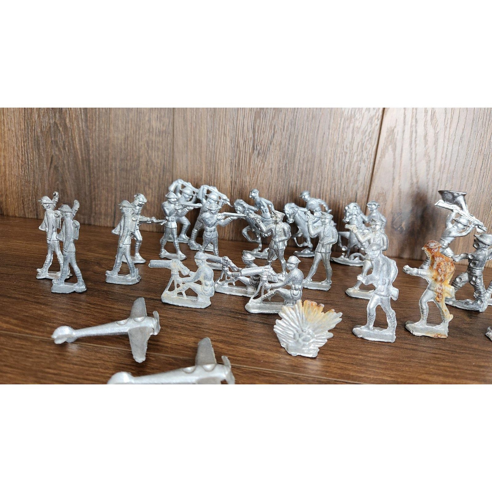 Lead Soldiers Lot Cast Military Toys Unpainted WW1 Antique War Toy ...