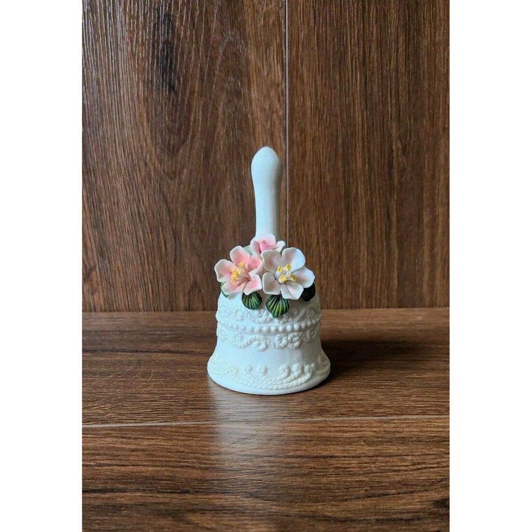 Vintage Floral 3D Rose Embellished Ceramic Dinner Bell - Etsy