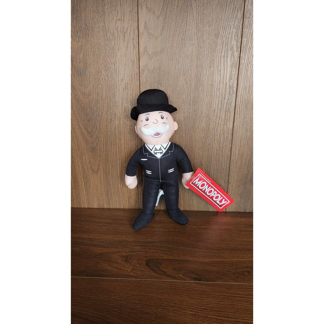 Hasbro Mr. Monopoly Man Uncle Pennybags Top Hat Black Suit Plush ...