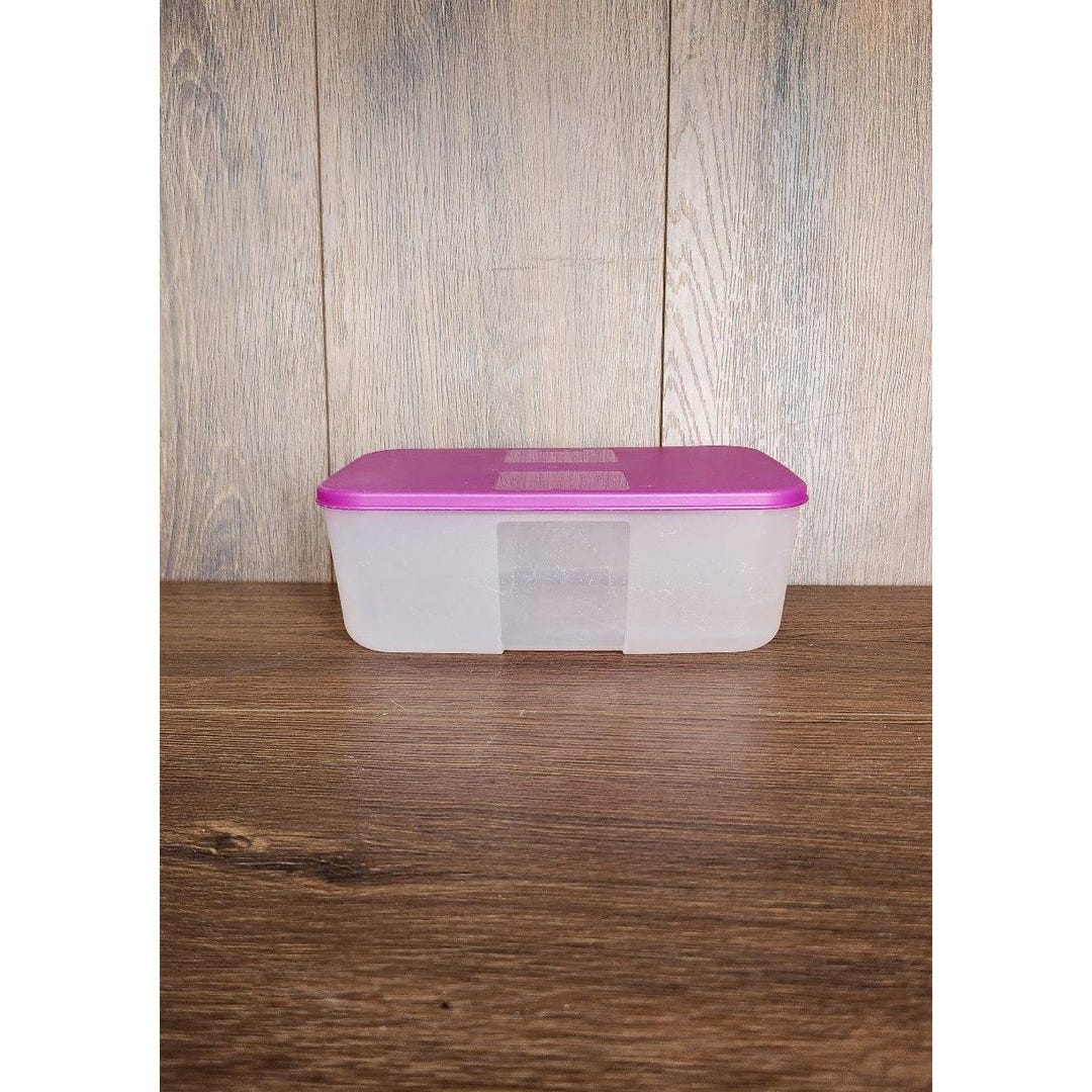 Vintage Tupperware Freezer Mate Container Purple Lid Kitchen Storage - Etsy