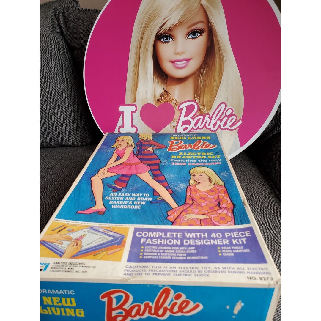 Vintage Barbie Electric Drawing Set - Etsy