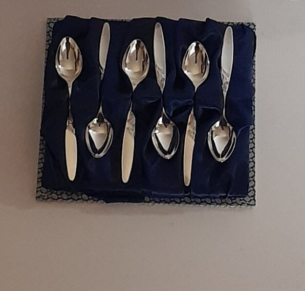 Vintage 'grosvenor' CHRISTINE Box Set Silver Plated Demitasse/espresso ...