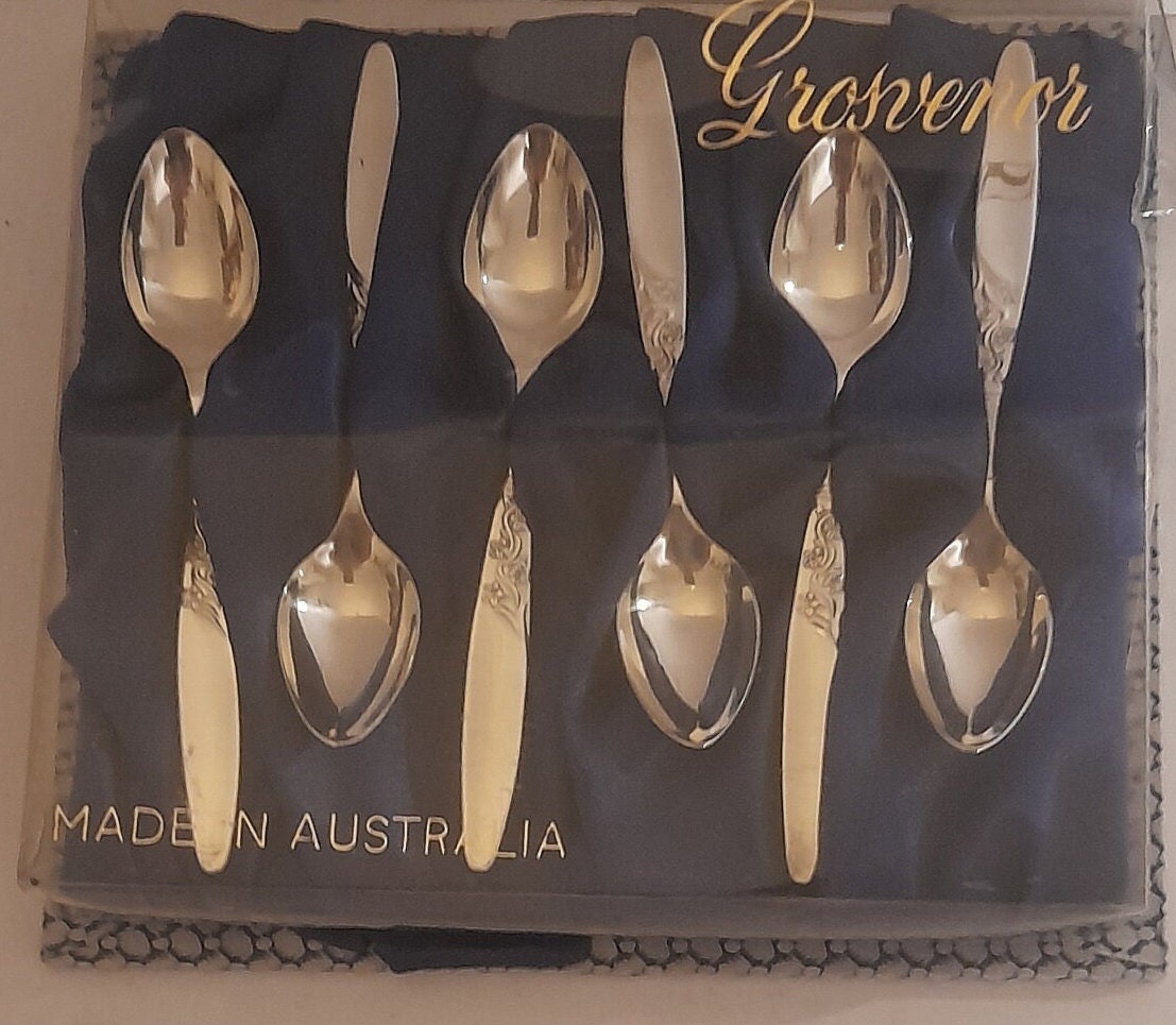 Vintage 'grosvenor' CHRISTINE Box Set Silver Plated Demitasse/espresso ...