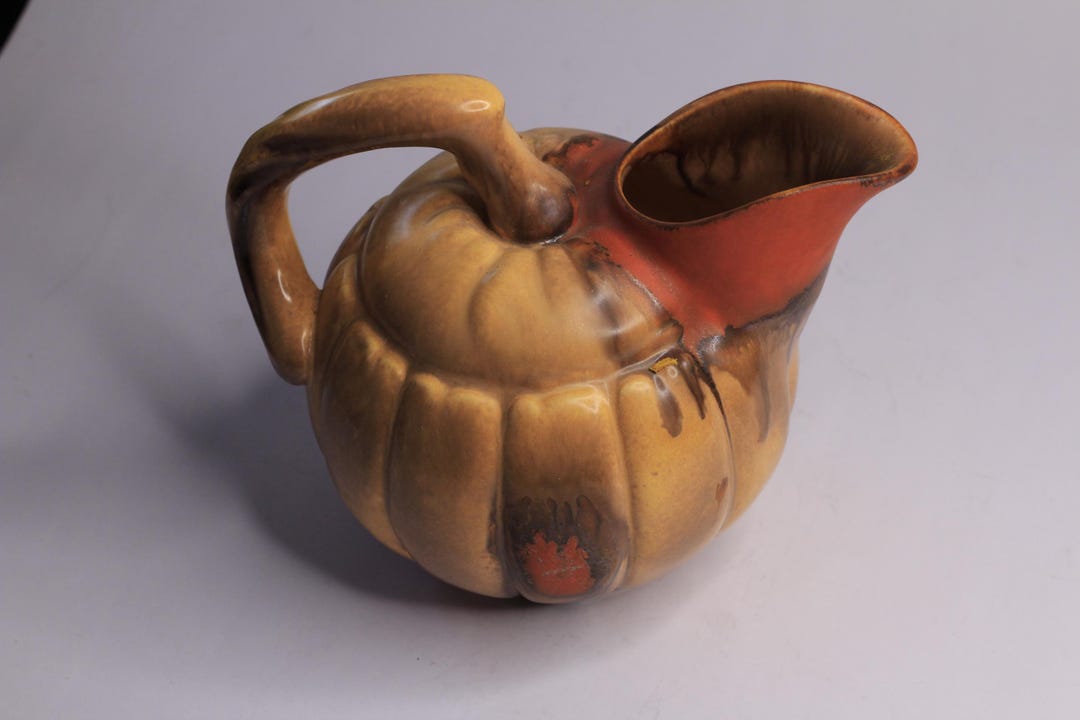 Vintage C.B.L.E. Ceramic Pumpkin Jug/pitcher/decanter/ Majolika/mid ...