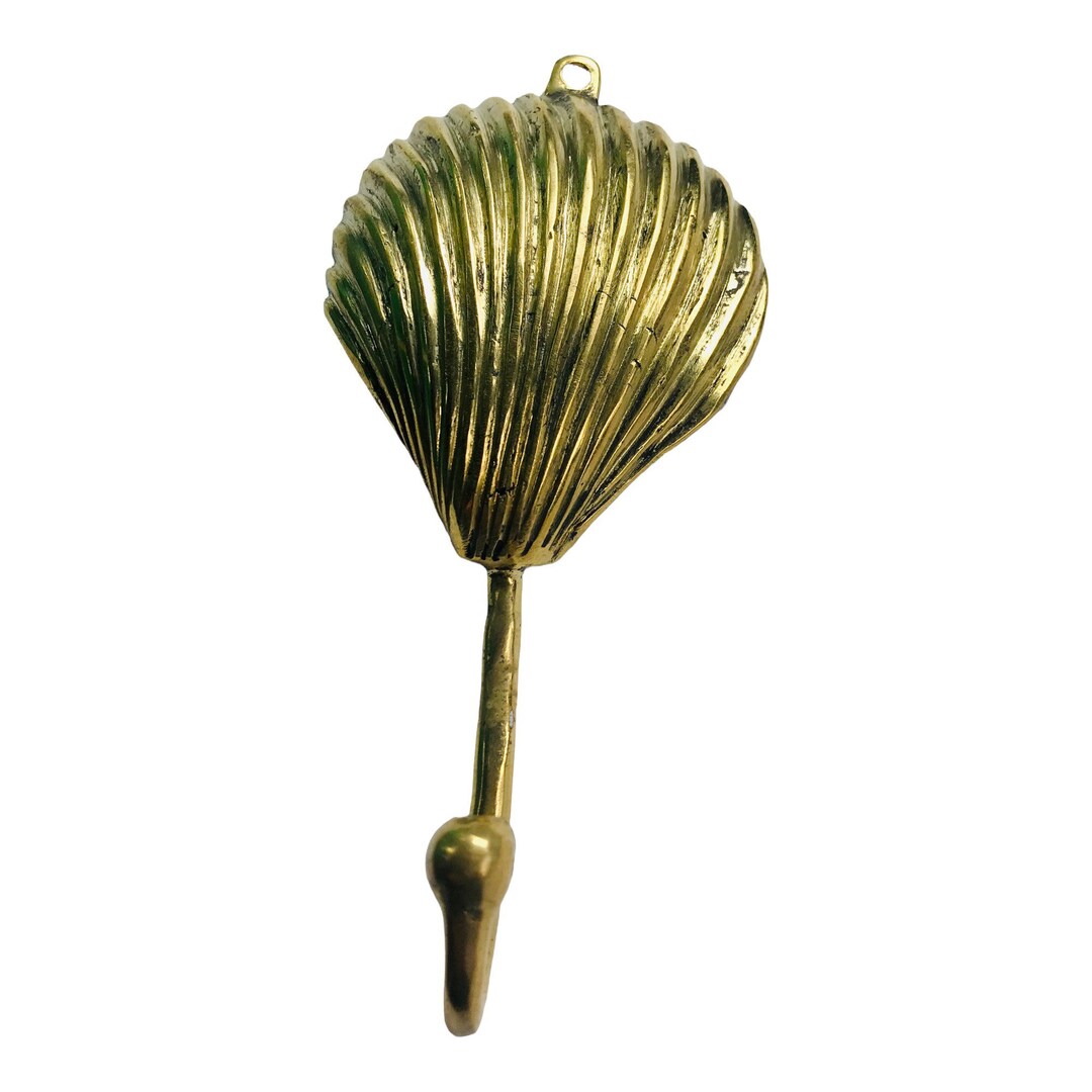 Bamboo Habitat Clam Shell Design Hook / Hanger in Antique Gold Finish ...