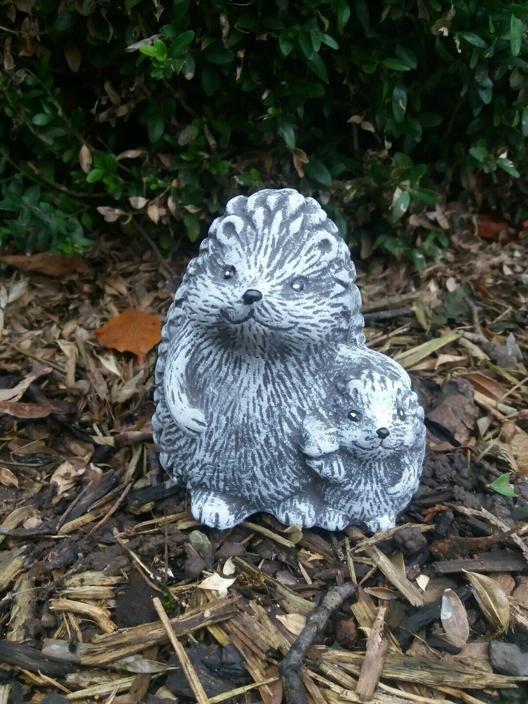 Steinfigur Igel mit Kind Frostfest Wetterfest Steinguss Betonguss Haus ...