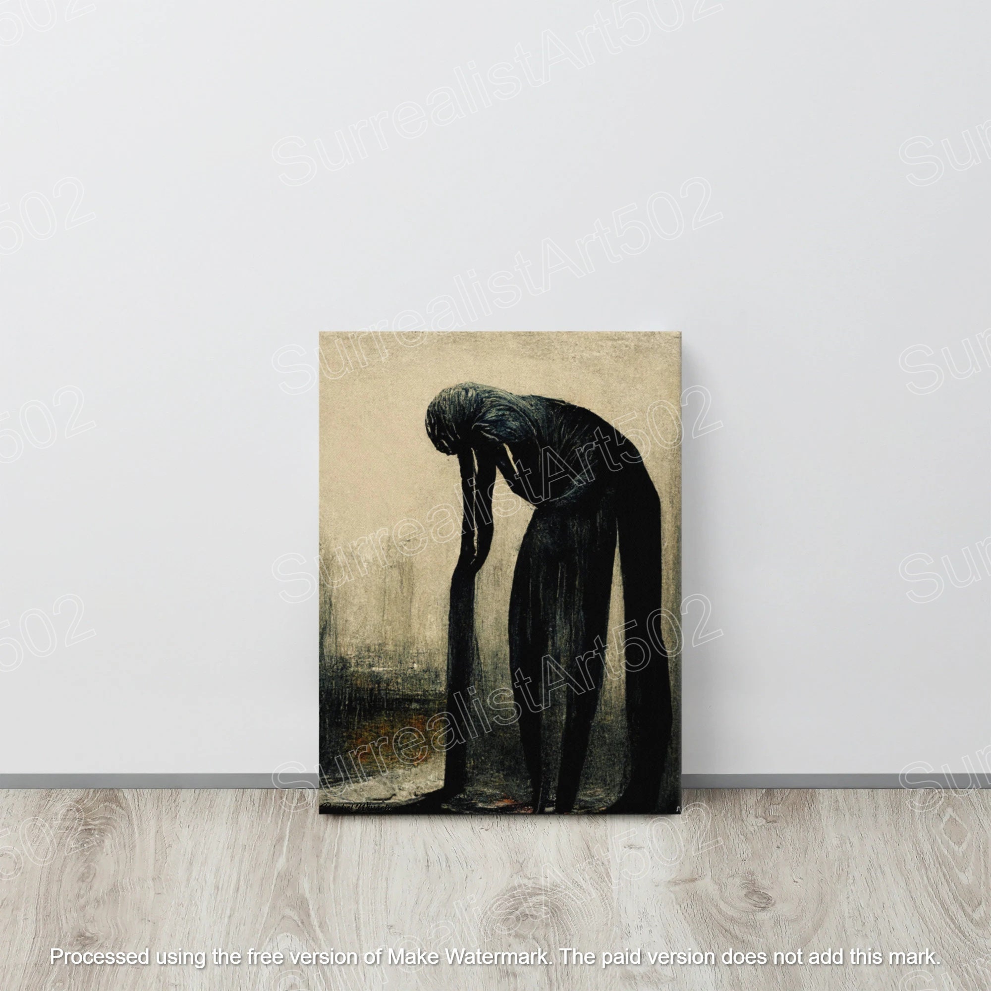 Dark Art, Disturbing Art, Large Wall Decor, Horror Gifts, Goth Home ...