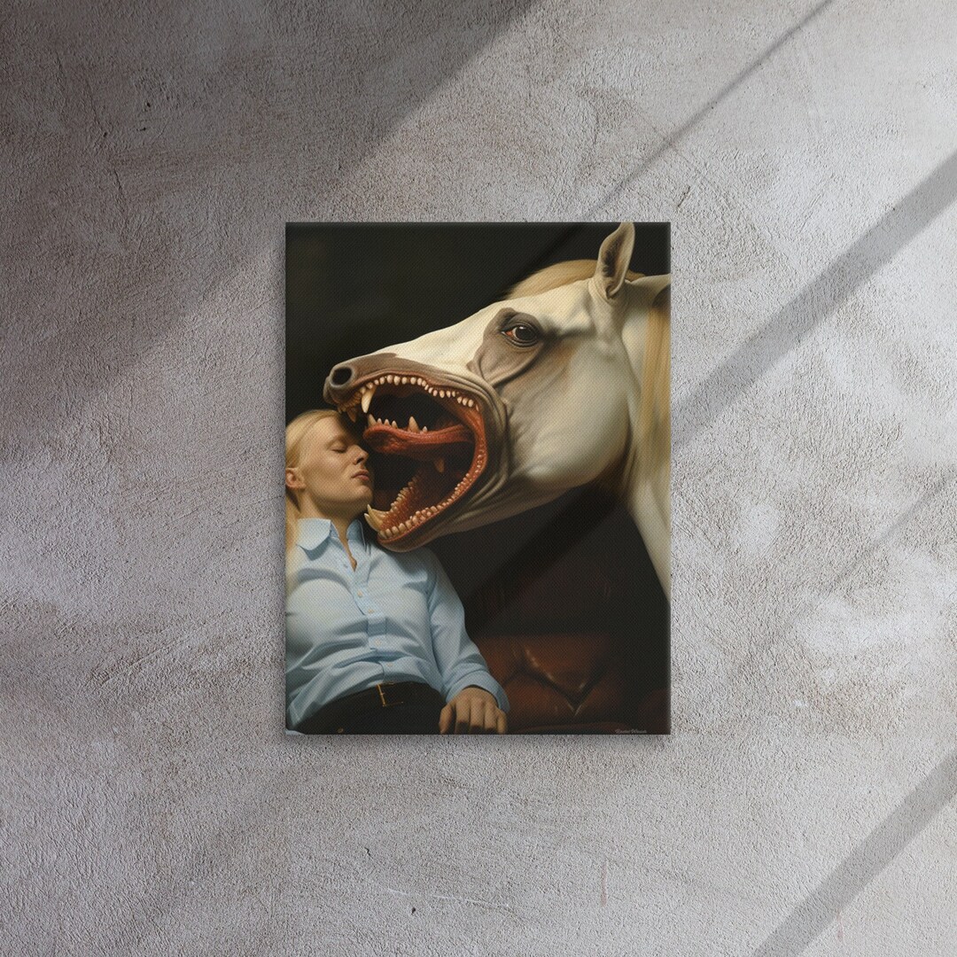 Thin Canvas Surreal Art Horror Gifts Dark Academia Art - Etsy