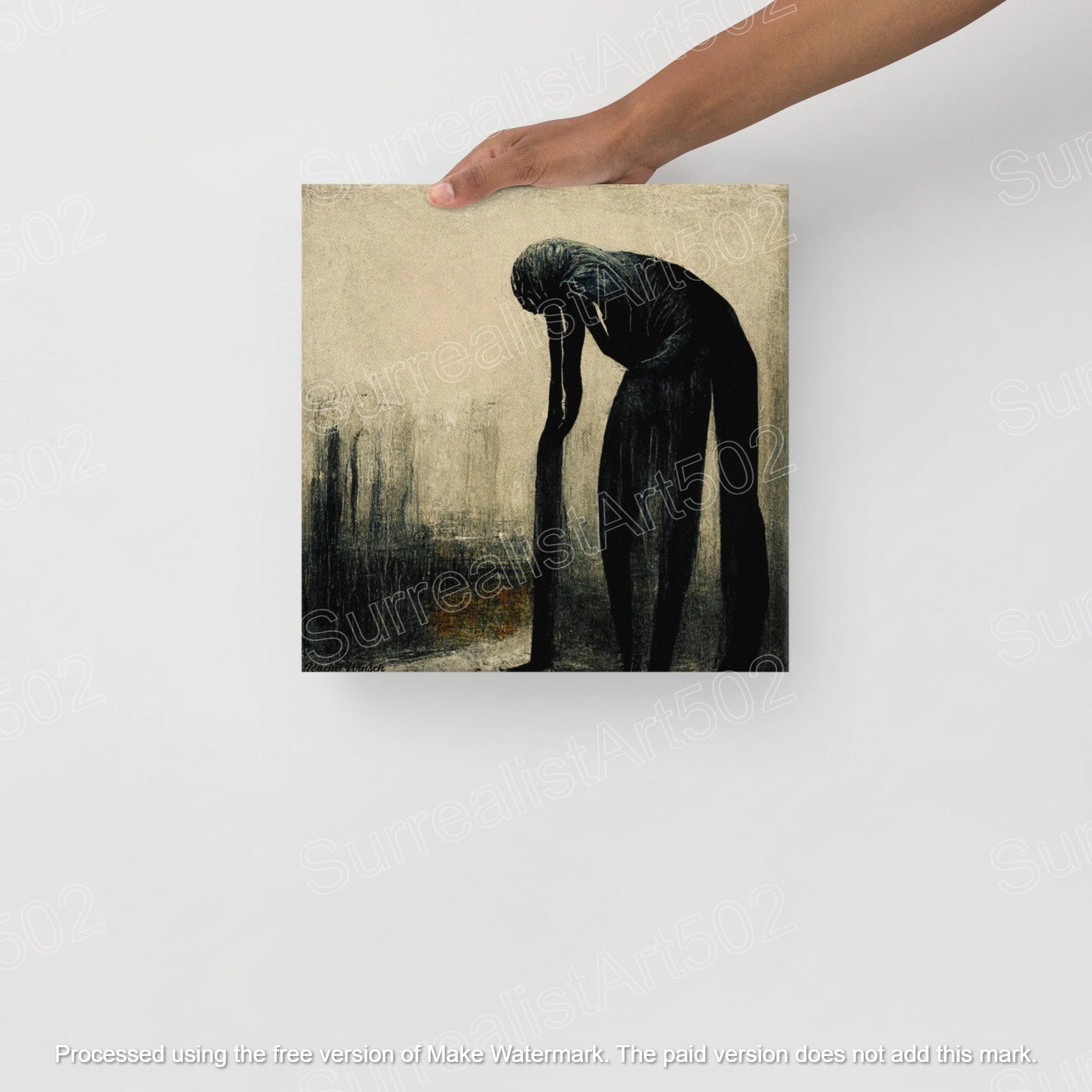 Dark Art, Disturbing Art, Large Wall Decor, Horror Gifts, Goth Home ...