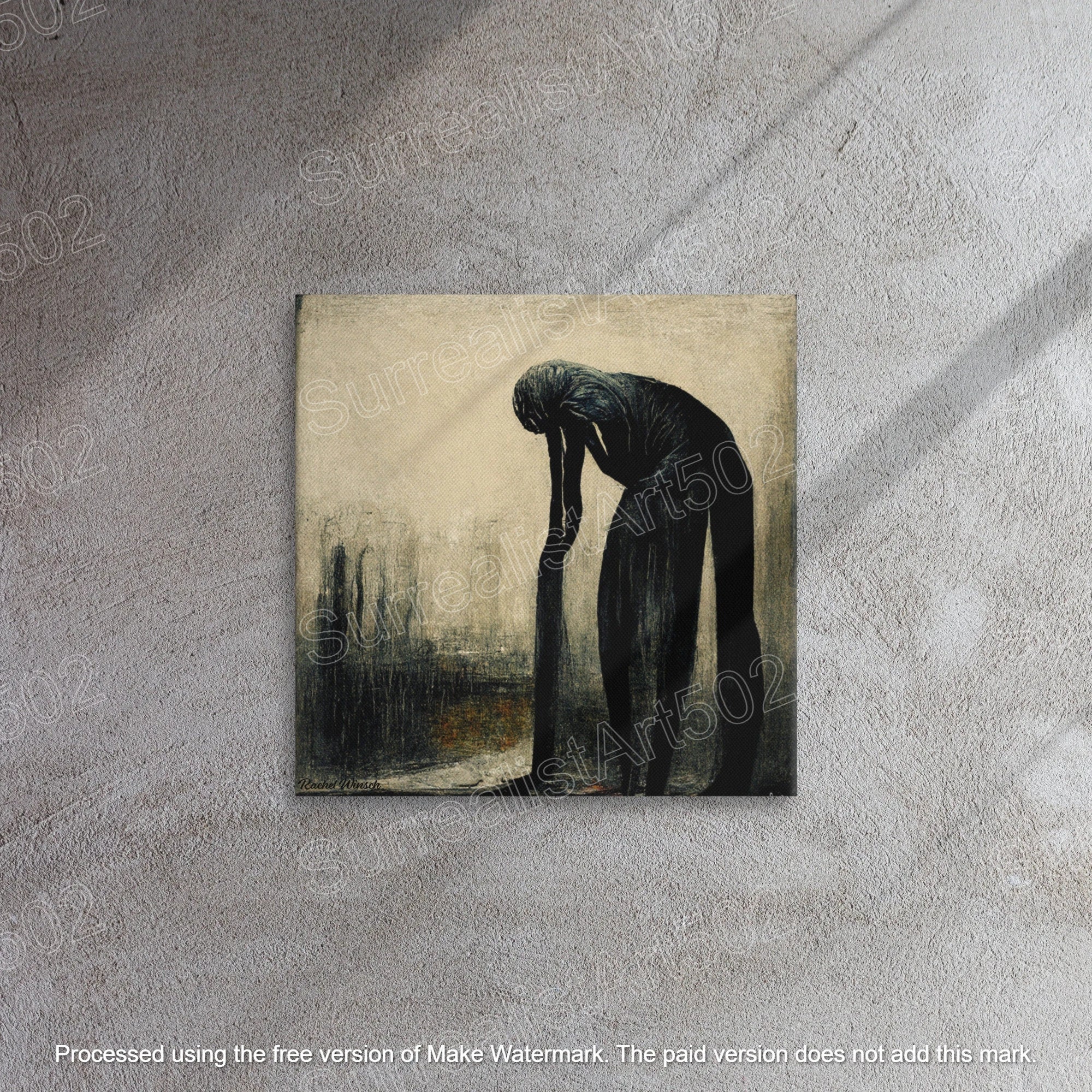 Dark Art, Disturbing Art, Large Wall Decor, Horror Gifts, Goth Home ...