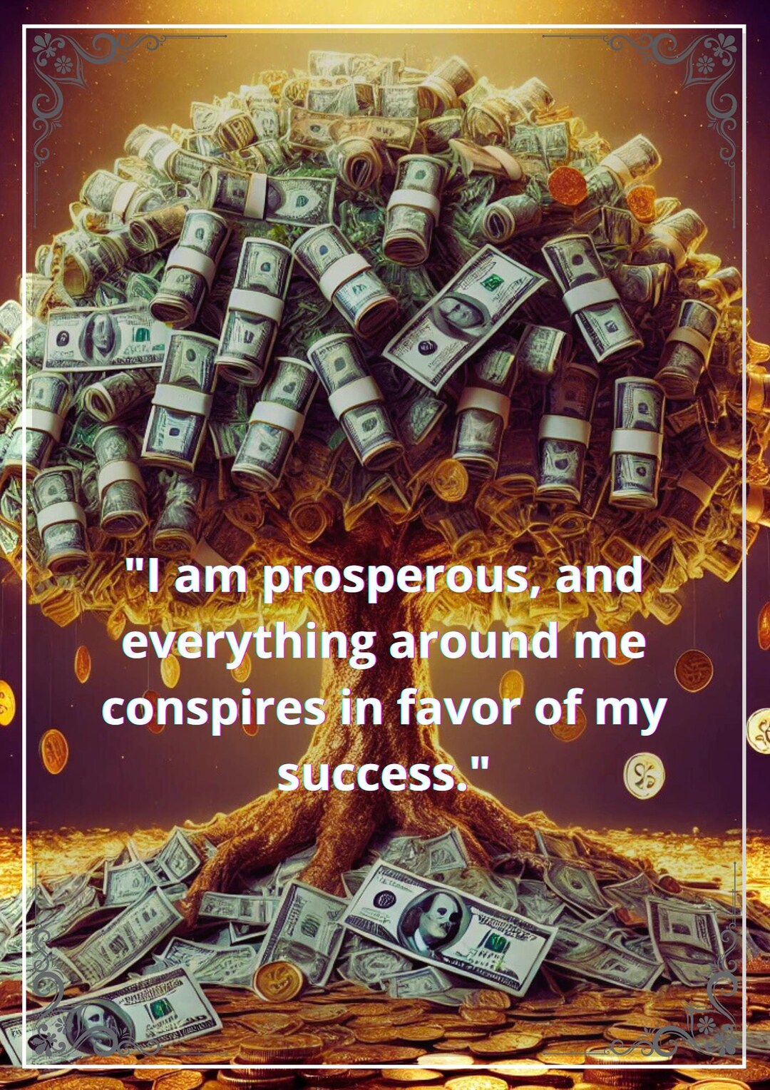 Prosperity Tree Poster Inspiration and Abundance,decoration, Office ...
