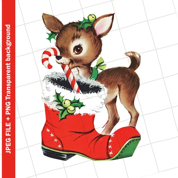 Reindeer Candy Cane - Etsy