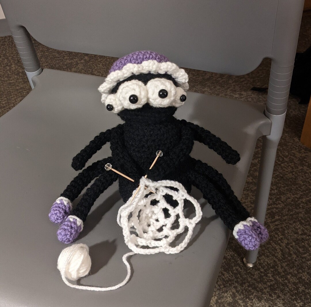 Crocheted Spider; Halloween Decoration ; Fun Novelty Item ; Knitting ...