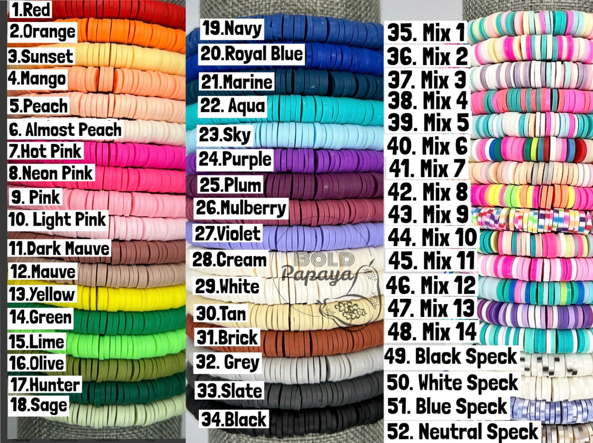 Best Friends Heishi Bracelet Set. Boba Tea. Bubble Tea. Customizable ...