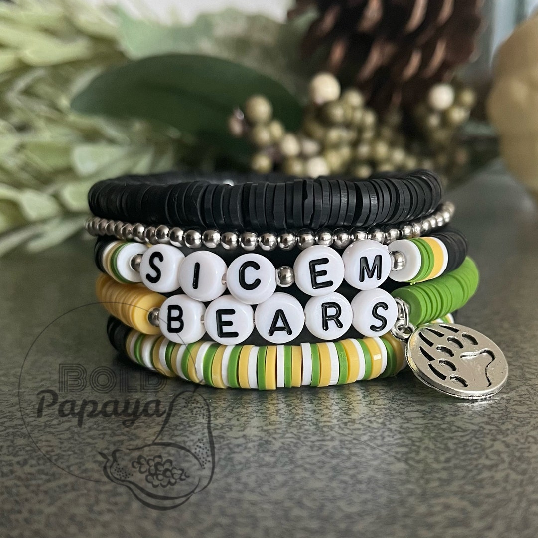 Back to School. Homecoming Bracelets: Heishi Clay Beads. Team Spirit ...
