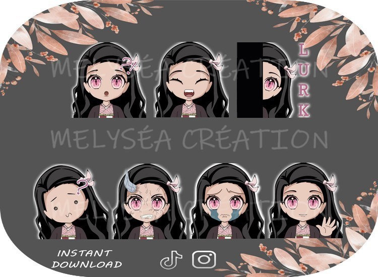 Anime Chibi | Twitch Emotes | Sub Emotes | - Etsy
