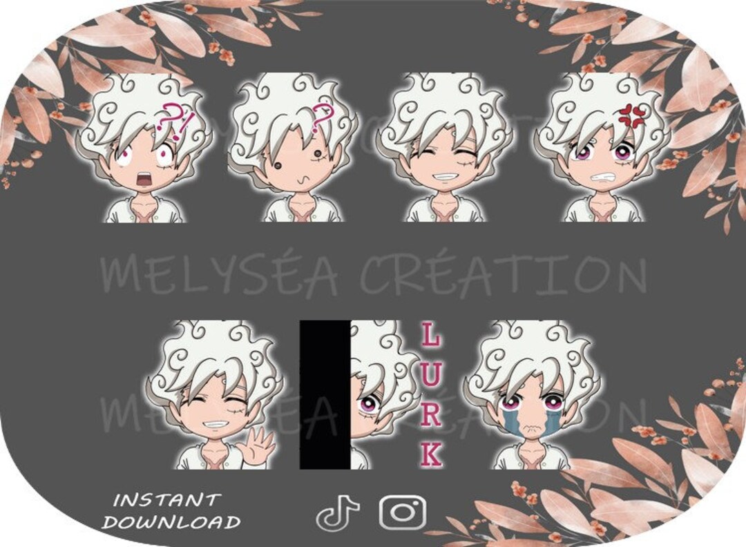 Anime Chibi | Twitch Emotes | Sub Emotes | - Etsy