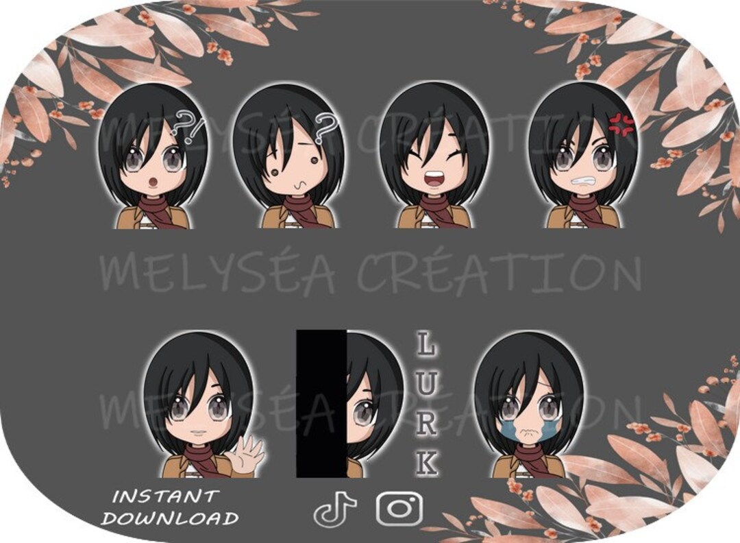 Anime Chibi | Twitch Emotes | Sub Emotes | - Etsy