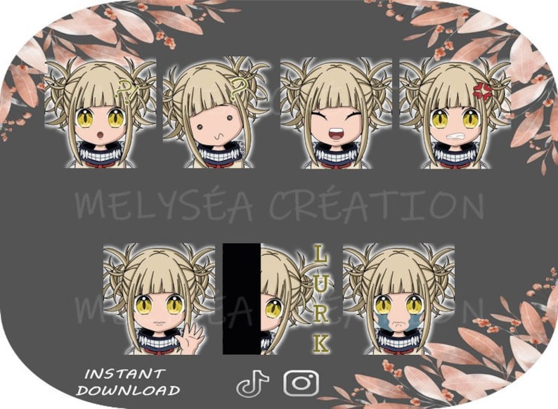 Anime Chibi | Twitch Emotes | Sub Emotes | - Etsy