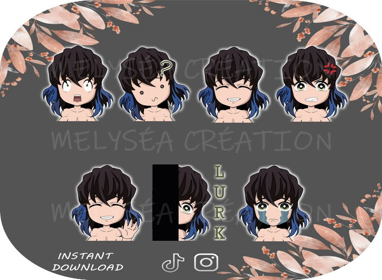 Anime Chibi | Twitch Emotes | Sub Emotes | - Etsy