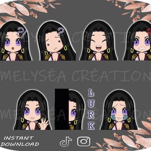 Anime Chibi | Twitch Emotes | Sub Emotes | - Etsy