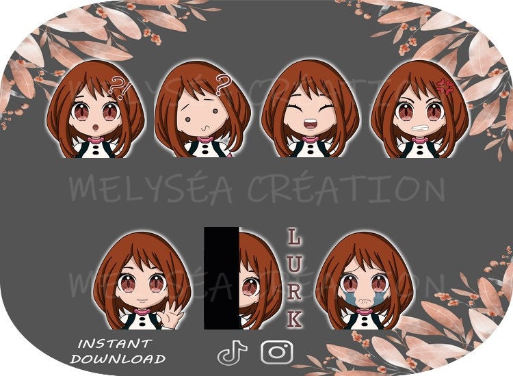 Anime Chibi | Twitch Emotes | Sub Emotes | - Etsy
