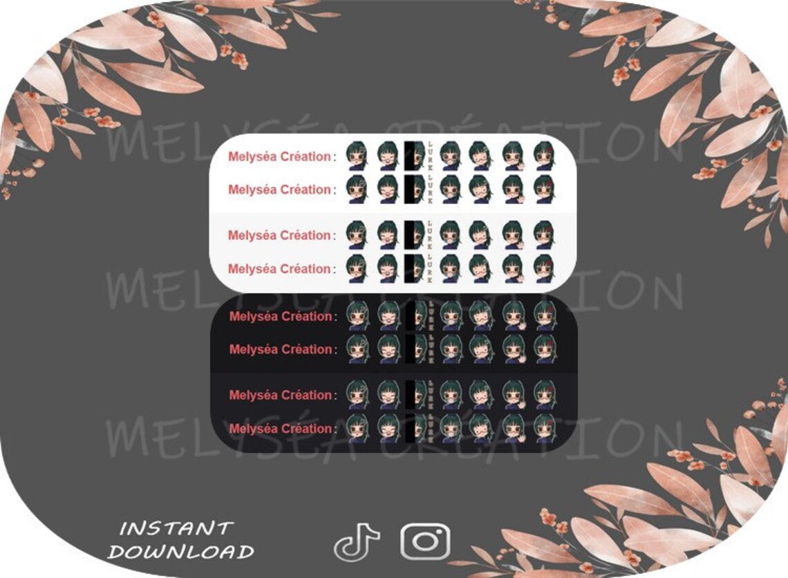 Anime Chibi Twitch Emotes Sub Emotes - Etsy
