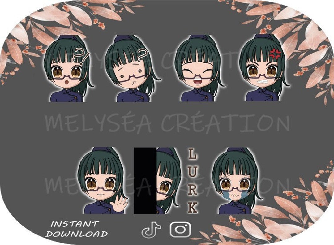 Anime Chibi | Twitch Emotes | Sub Emotes | - Etsy