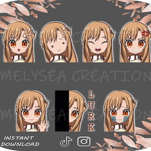 Anime Chibi | Twitch Emotes | Sub Emotes | - Etsy