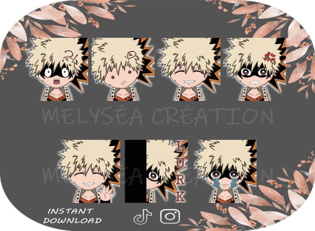 Anime Chibi | Twitch Emotes | Sub Emotes | - Etsy