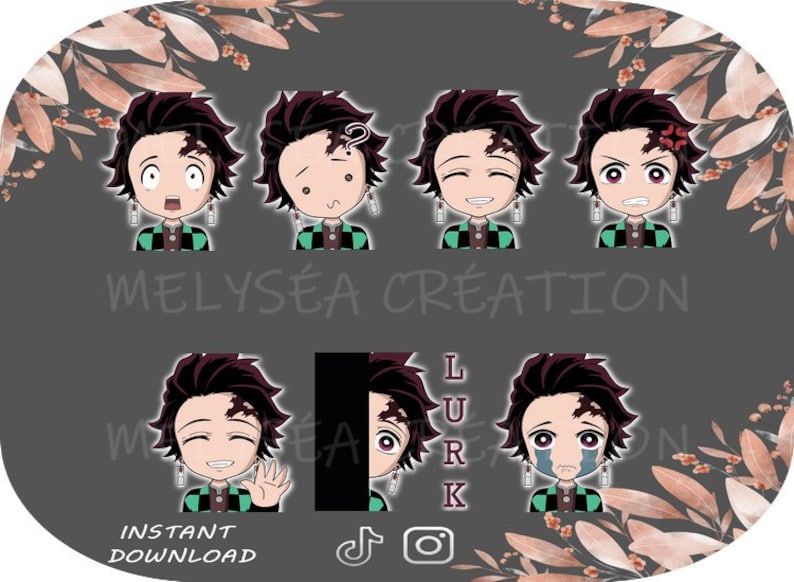 Anime Chibi Twitch Emotes Sub Emotes - Etsy