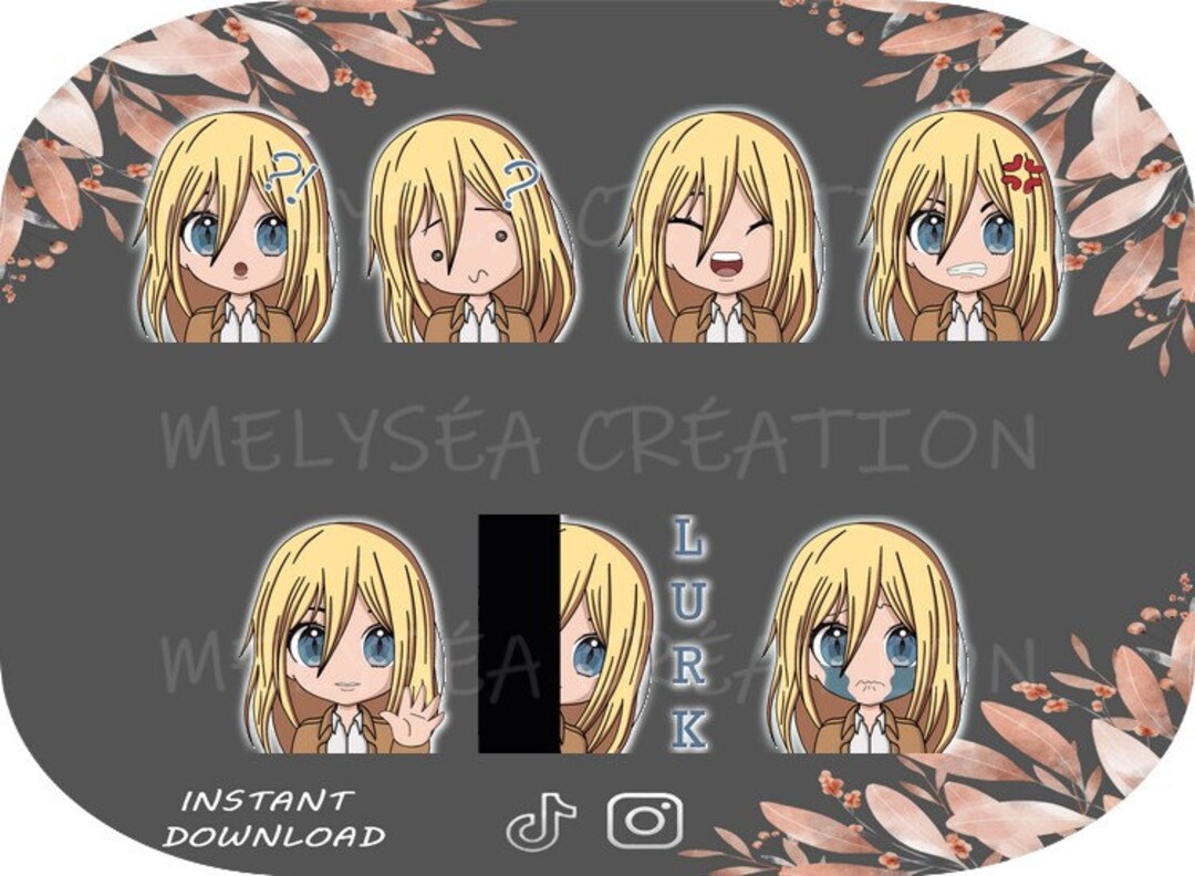 Anime Chibi | Twitch Emotes | Sub Emotes | - Etsy